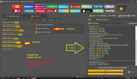REFERENCE - Huawei Y9S STK-L22 UFS unlocktool | PinoyTechnician